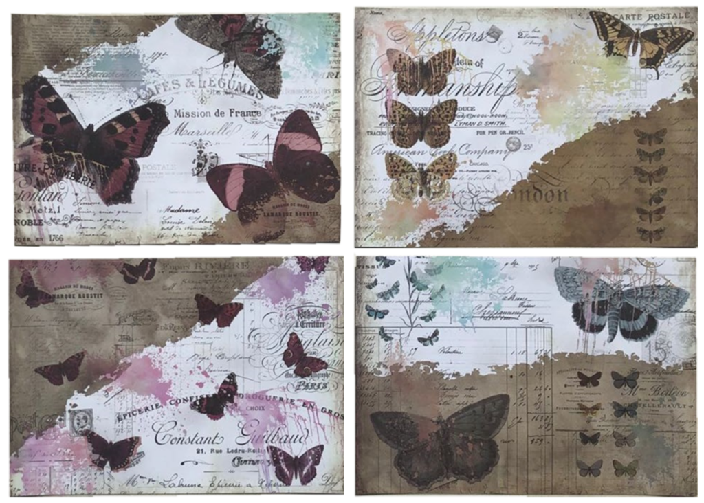 Vintage Butterfly Scrapbook background – Sandxusa